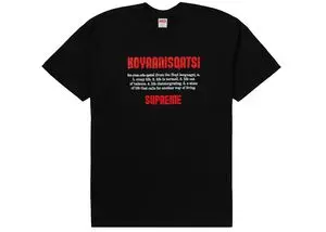Supreme Koyaanisqatsi Tee Shirt - Black
