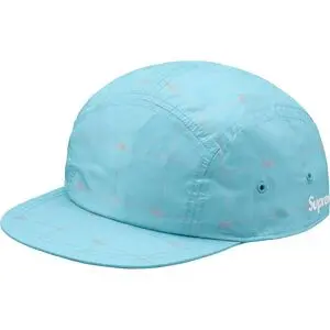Supreme Lacoste Reflective Grid Nylon Camp Cap - Blue