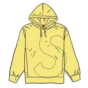 Supreme Laser Cut S Logo Hooded Sweatshirt Light Lemon