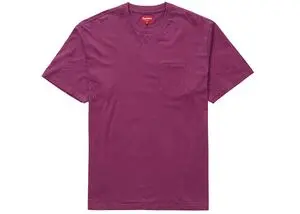 Supreme Laser Cut S Logo Pocket Tee Shirt - Purple
