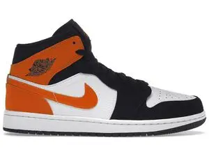 JORDAN 1 Mid Shattered Backboard Sneakers - Black/white/starfish