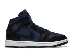 JORDAN 1 Mid Split Sneakers - Black/french Blue/white