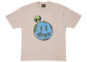 Drew House Allen The Alien Short Sleeve Tee Shirt - Beige
