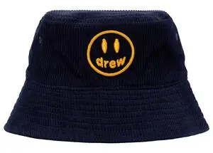 Drew House Mascot Corduroy Bucket Hat - Dark Navy Blue