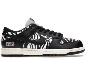 Nike Dunk Low Og Qs Quartersnacks Zebra Sneakers - Black/white