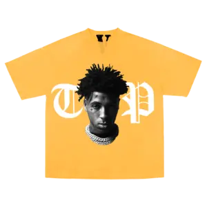 YOUNGBOY NBA X Vlone Peace Hardly Tee Shirt - Yellow