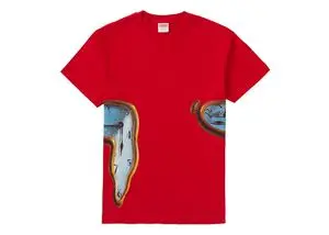 Supreme The Persistence Of Memory Tee Shirt - Red