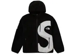 Supreme The North Face Logo Fleece Jacket - Black