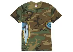 Supreme The Persistence Of Memory Tee Shirt - Woodland Camo