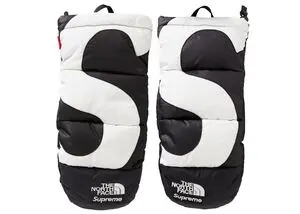 Supreme The North Face Logo Nuptse Mittens - Black