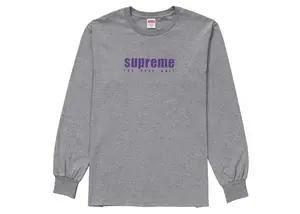 Supreme The Real Shit Long Sleeve Tee Shirt - Heather Grey
