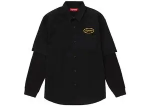 Supreme Thermal Sleeve Work Shirt - Black