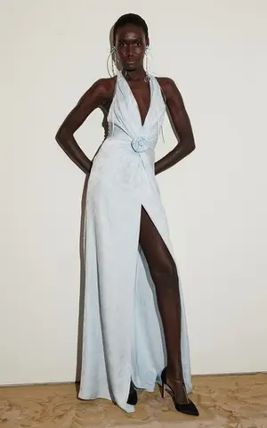 LoveShackFancy Lowry Rosette-detailed Gown