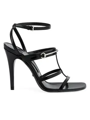 Gucci Women's Divine 105MM Leather Sandals - Nero  - Nero