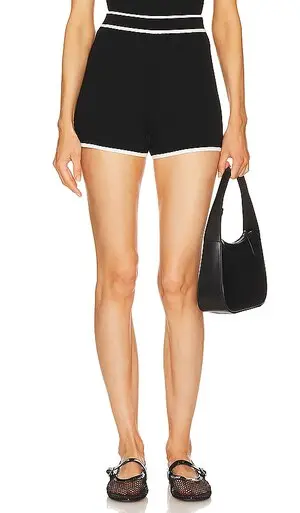 L'academie By Marianna Lida Knit Shorts - Black