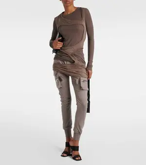 Rick Owens Cutout Cotton Jersey Top