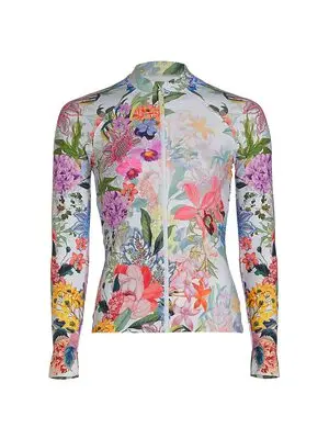Johnny Was Women's Neon Jungle Rashguard  - Neutral