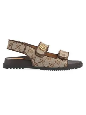 Gucci Women's Moritz Leather Athletic Sandals - Beige  - Beige