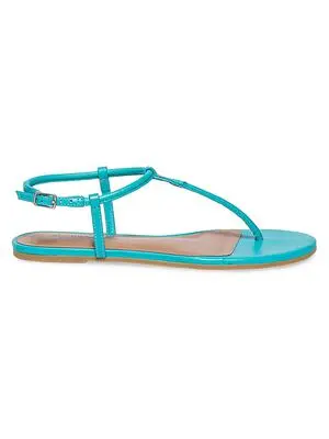 Bernardo Women's Haven Leather Thong Sandals - White  - Aqua
