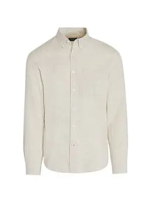 Club Monaco Men's Linen Button-Down Shirt - Natural  - Natural