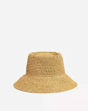 Madewell Madewell Lantern Straw Wide Brim Hat Desert Dune