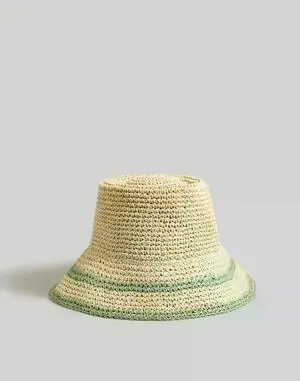 Madewell Madewell Lantern Straw Wide Brim Hat Pistachio