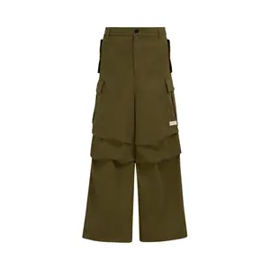 Marni Gabardine Workwear Drawstring Cargo Pants 'leaf