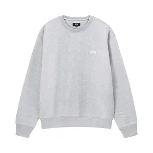 StÜssy Stock Logo Crew Sweatshirt - Grey