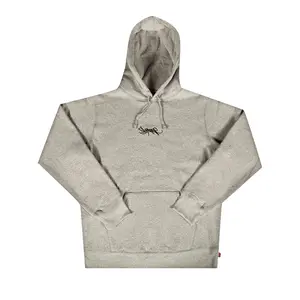 Supreme Tag Logo Hooded Sweatshirt - Grey
