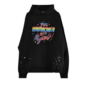 Balenciaga Wide Fit Hoodie - Black