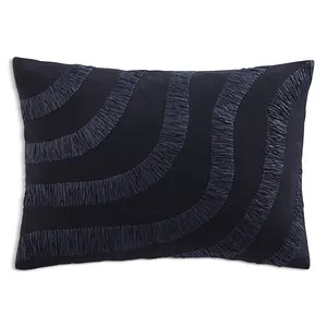 Donna Karan New York Home Wave Decorative Pillow, 14 X 20 - Black