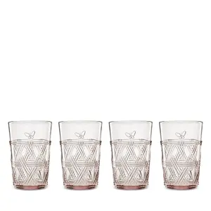 LENOX Butterfly Meadow Tall Glass, Set Of 4 - Pink