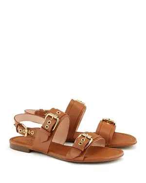 Agl Buckled Strappy Slingback Sandals - Brandy