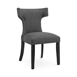 MODWAY Curve Fabric Dining Chair Gray