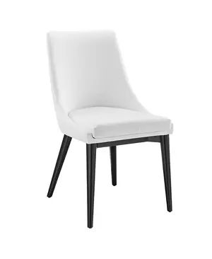 MODWAY Viscount Fabric Dining Chair White