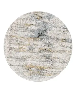 LIVABLISS Cardiff Cdf-2306 Round Area Rug, 5'3 X 5'3 - Grey/mist