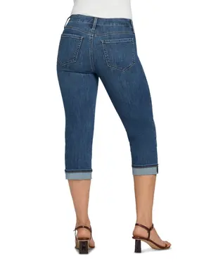 NYDJ Marilyn Cuffed Straight Leg Cropped Jeans