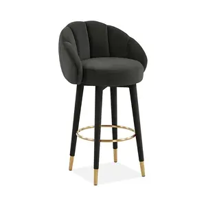TOV FURNITURE Myla Swivel Bar Stool - Black