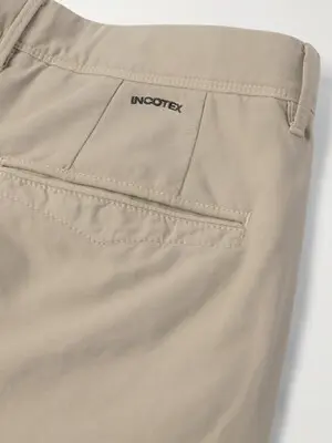 SLOWEAR Straight-leg Cotton-blend Trousers - Neutrals