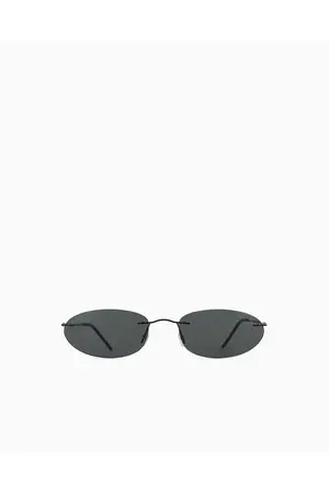 Giorgio Armani Oval Sunglasses - Black