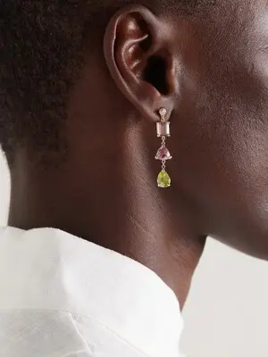 Jacquie Aiche 14-karat Gold Multi-stone Earring