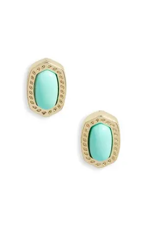 Kendra Scott Ellie Mini Stud Earrings - Gold Mint Magnesite