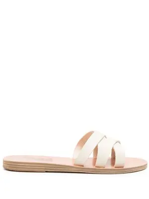 ANCIENT GREEK SANDALS Leather Slip-on Sandals - Neutrals