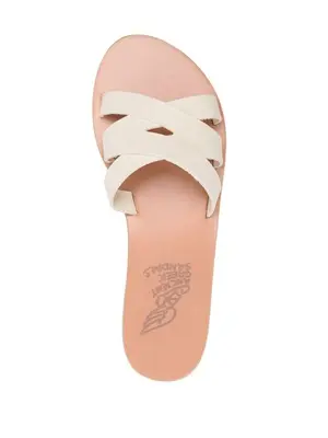 ANCIENT GREEK SANDALS Leather Slip-on Sandals - Neutrals