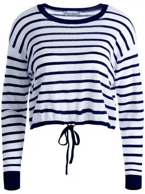 Alice + Olivia Bernetta Striped Top - White