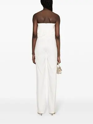 GENNY Ruched-appliqué Strapless Blouse