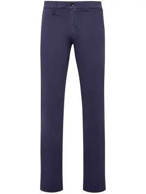 BILLIONAIRE Logo-embroidered Denim Chino Trousers