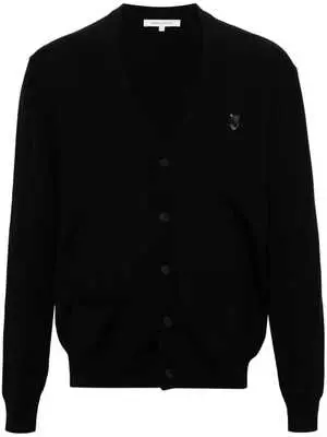 Maison Kitsuné Chillax Fox Wool Cardigan - Black