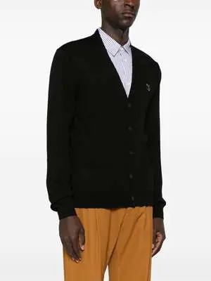 Maison Kitsuné Chillax Fox Wool Cardigan - Black
