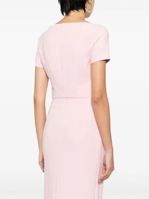Staud Anya Square-neck Crop Blouse
